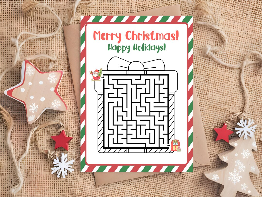Christmas Activity Cards Printable Holiday Fun for Kids Set of 4 - Etsy