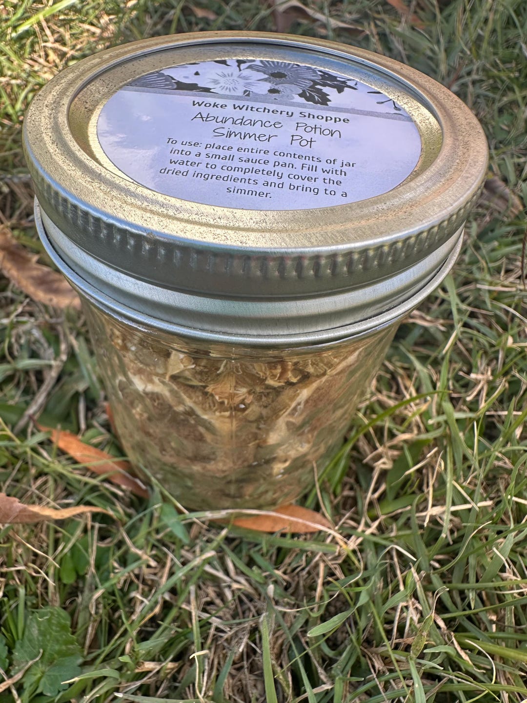 Abundance Simmer Pot Jar Herbal Simmer Pot for Prosperity and Positive ...