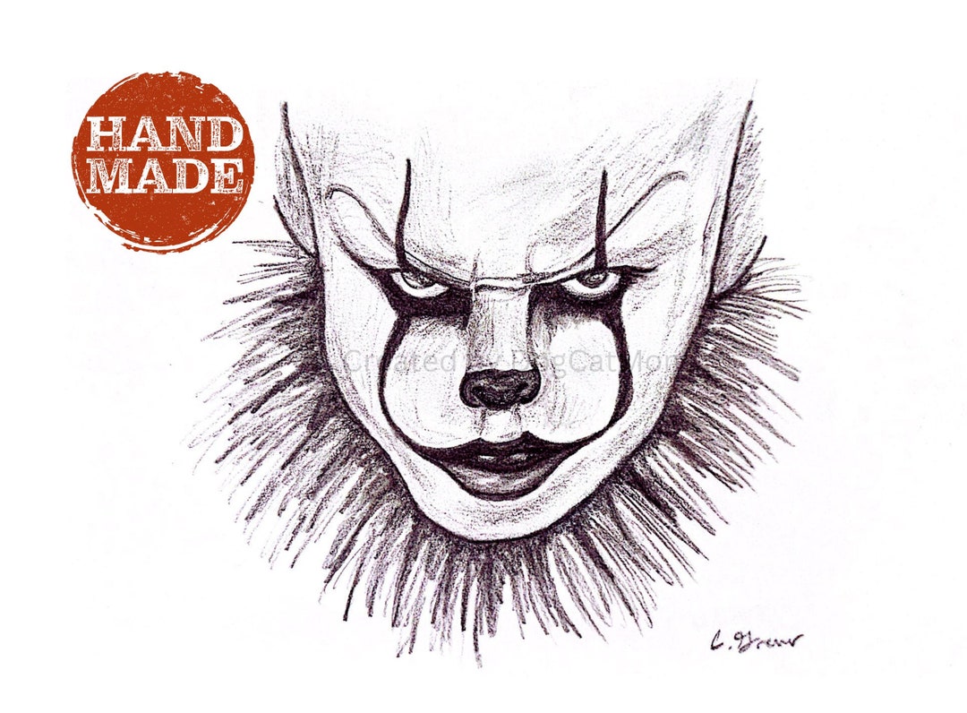 Pennywise | Handmade Charcoal Drawing | Halloween Art | Scary Movie ...