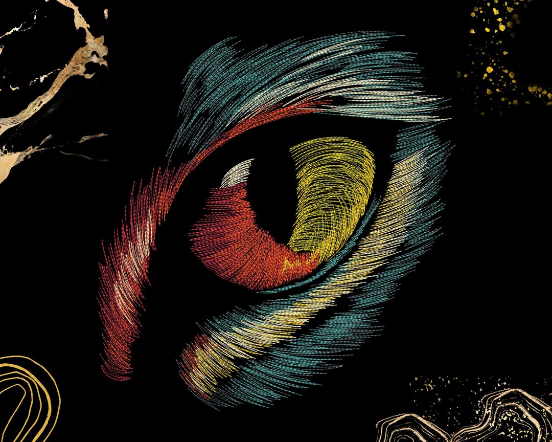 Tiger Eye Embroidery Design | Abstract Wild Animal Eye | Machine ...