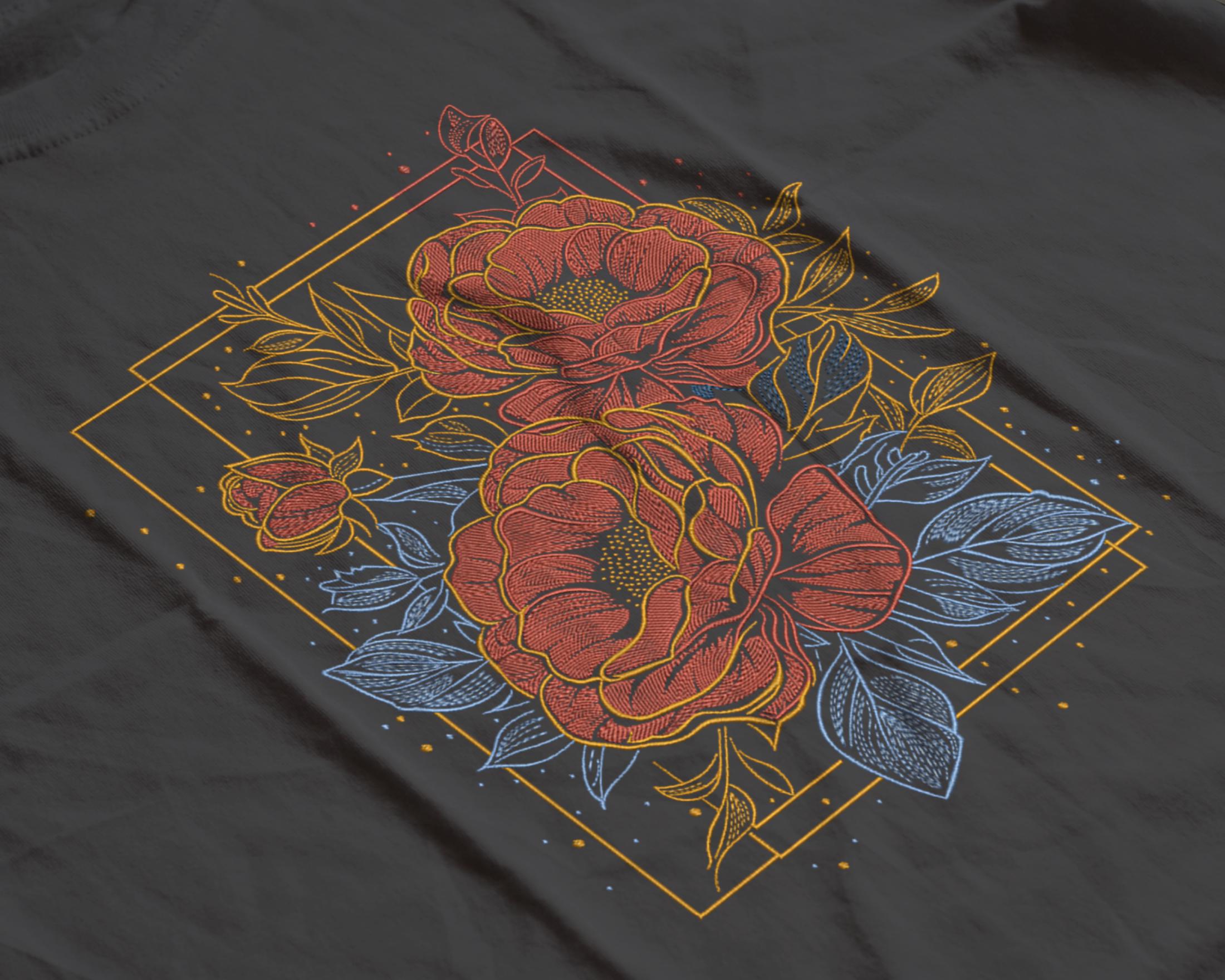 Rose Embroidery Design, Bloom Embroidery, Rose Border, Roses Pes ...