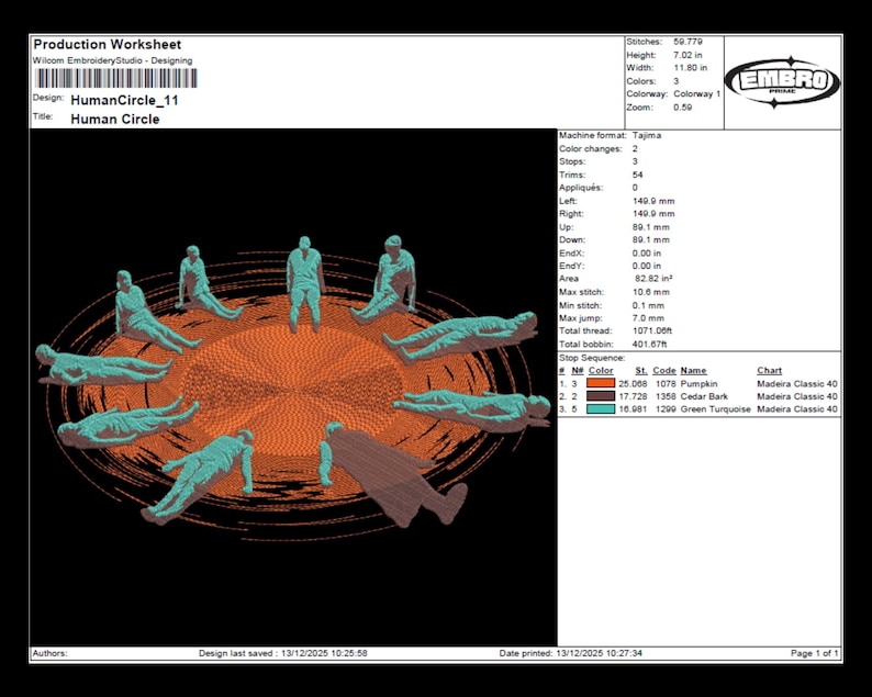 Human Circle Embroidery Design | Surreal Ritual Art | Gothic and Dark ...
