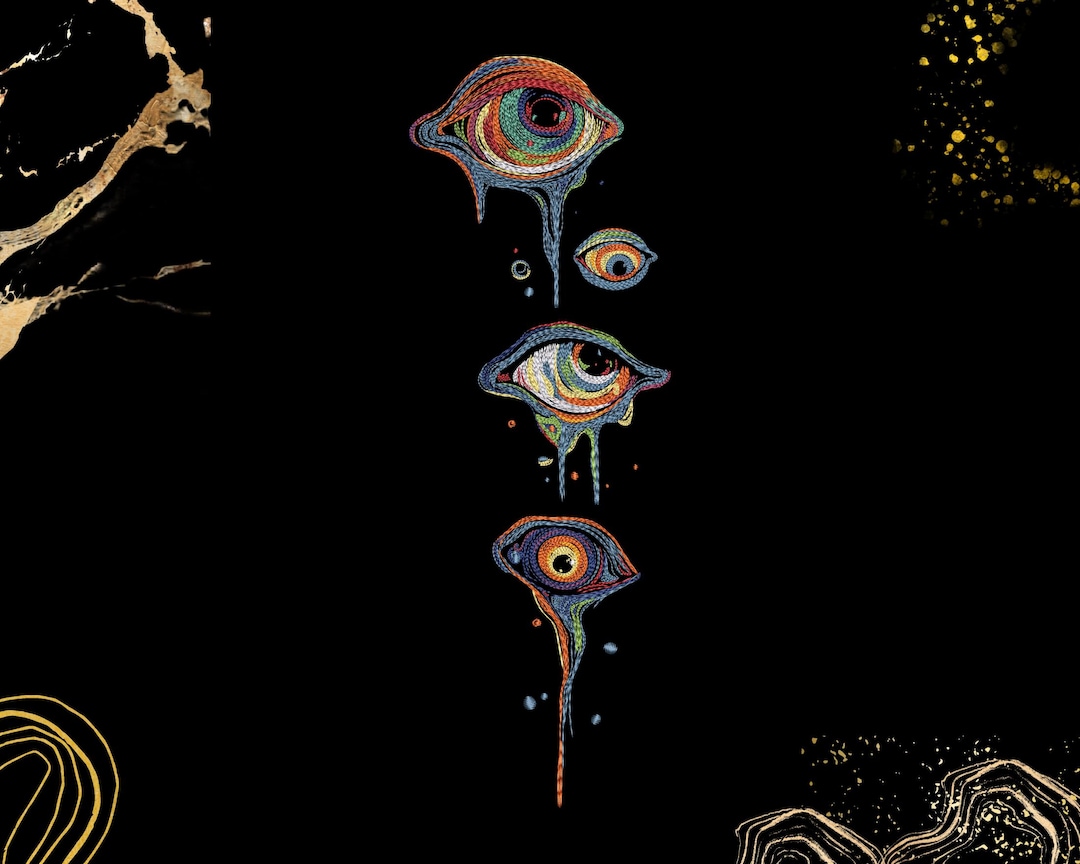 Melting Eyes Embroidery File | Surreal Eye Embroidery Design ...