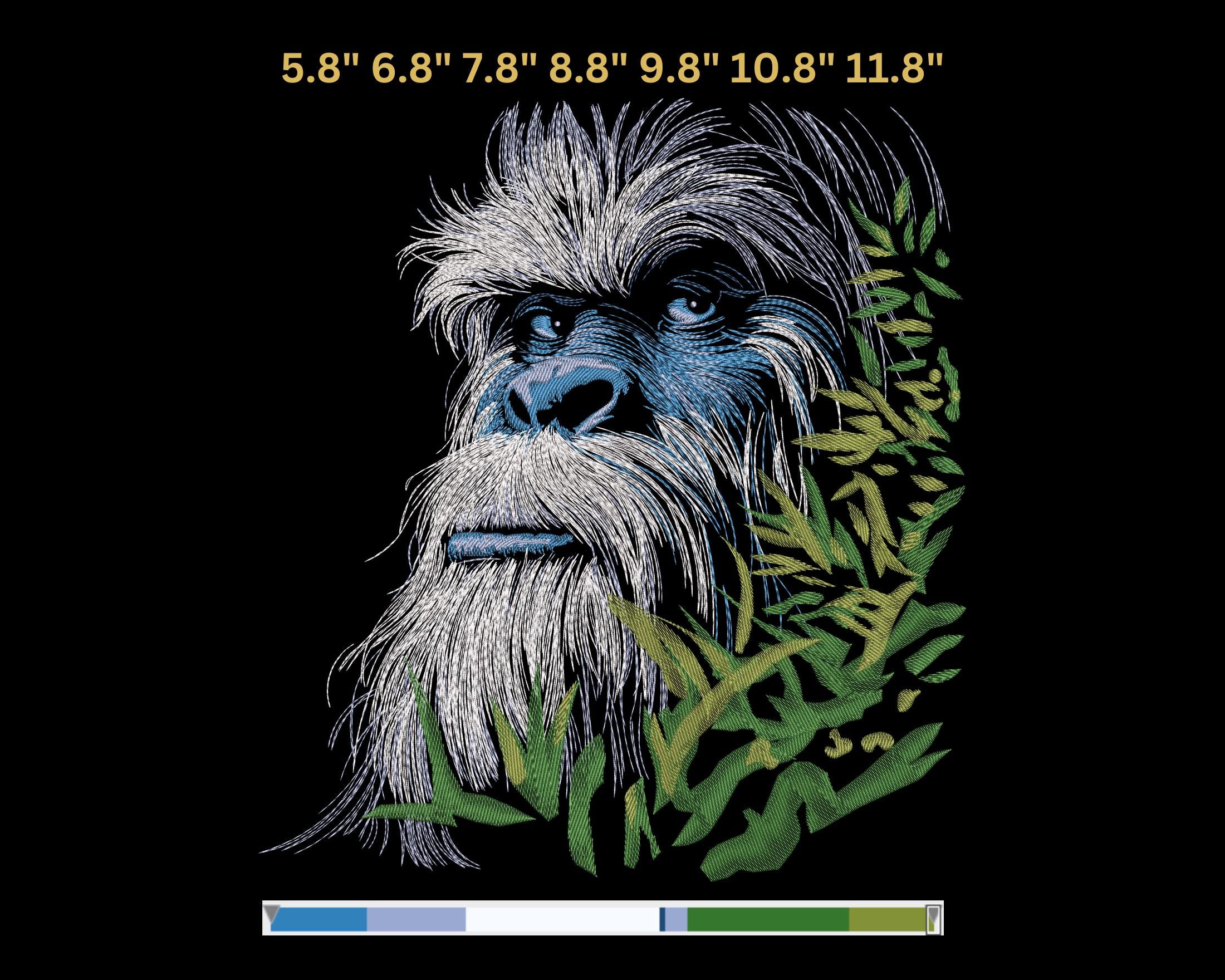 Bigfoot Embroidery Design | Sasquatch Forest Theme | Jacket Patch DIY ...