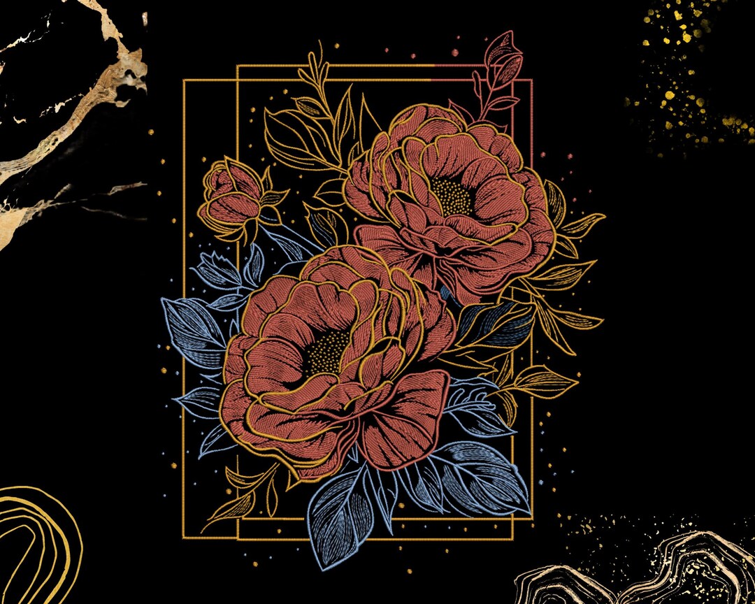 Rose Embroidery Design, Bloom Embroidery, Rose Border, Roses Pes ...