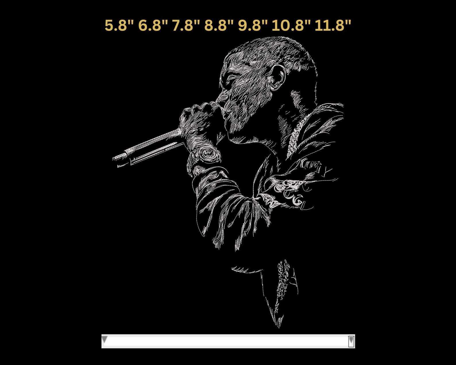 Rap Singer Embroidery Design | Hip Hop Music Performer Art | Streetwear ...