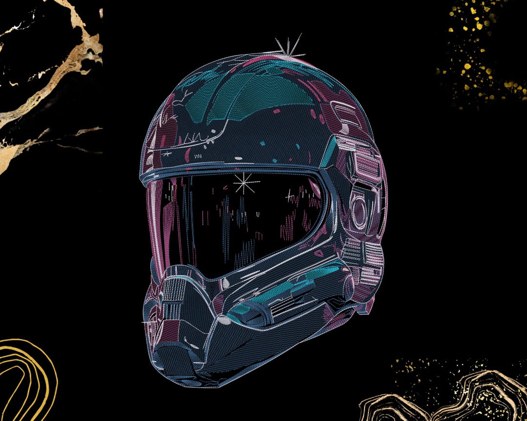 Futuristic Sci-fi Embroidery, Digital Embroidery Pattern, Machine ...