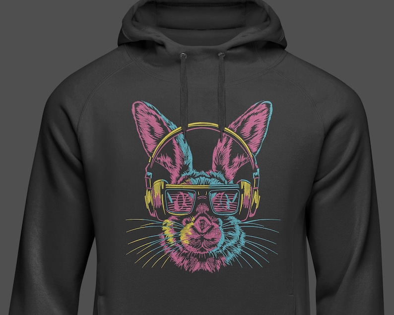 DJ Rabbit Embroidery Design | Digital Embroidery | Music Lovers | Pes ...