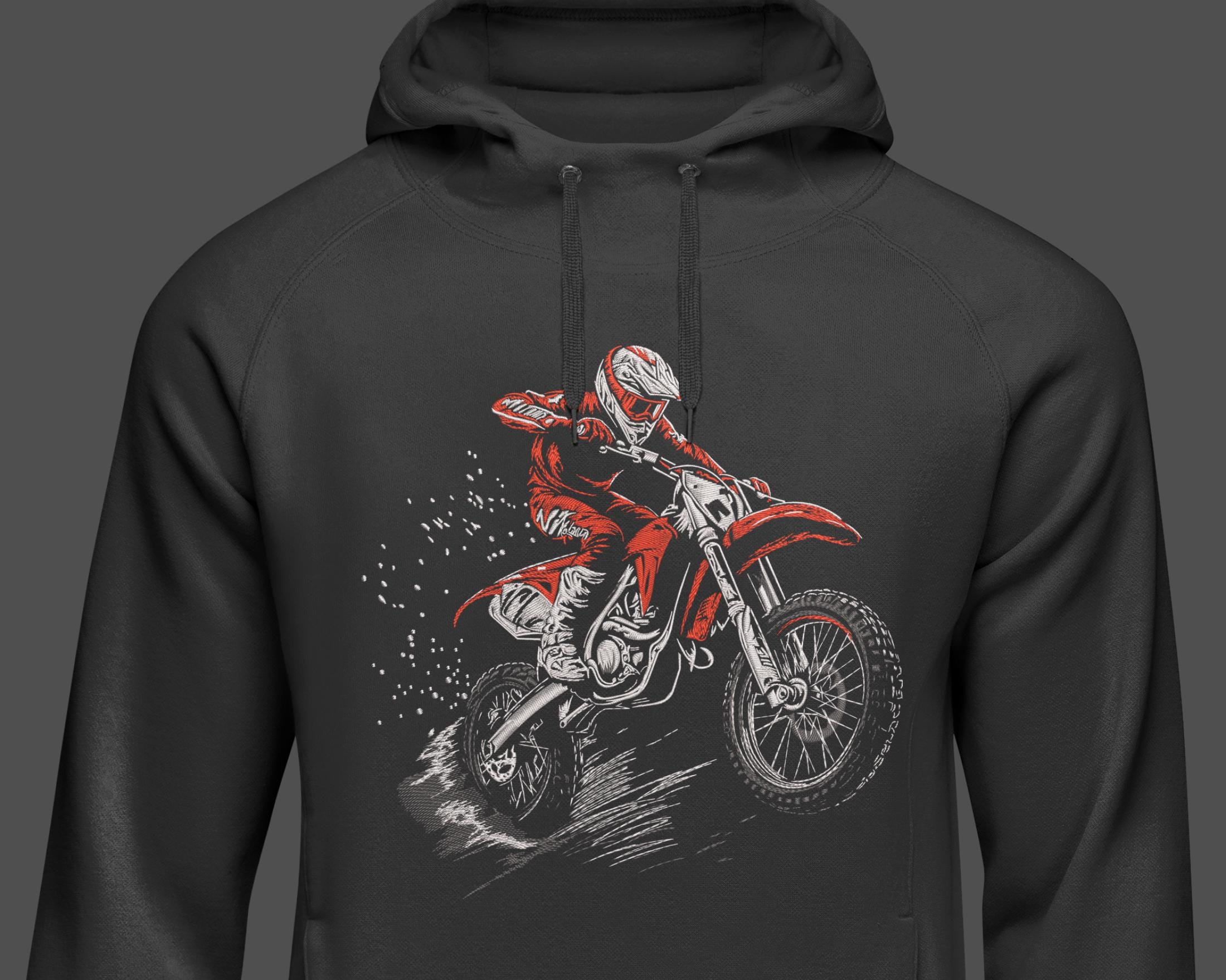 Motocross Embroidery Design | Dirt Bike Rider Jump | Biker Jacket Patch ...