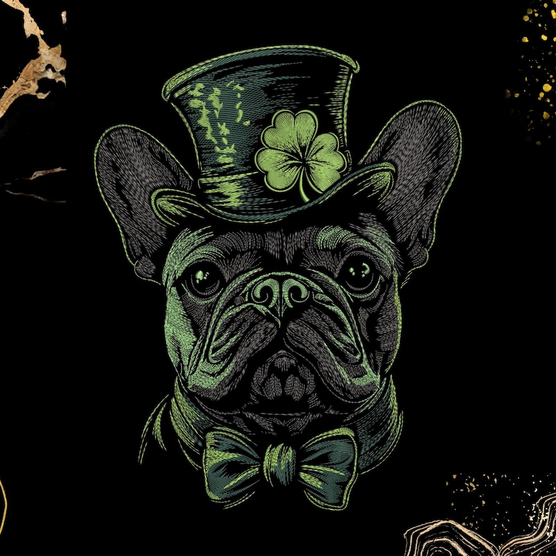 Green Top Hat Embroidery - Etsy