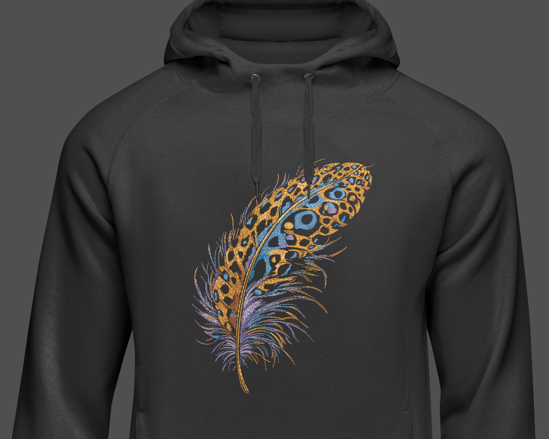 Leopard Feather Embroidery Design | Jungle Animal Print | for Jackets ...