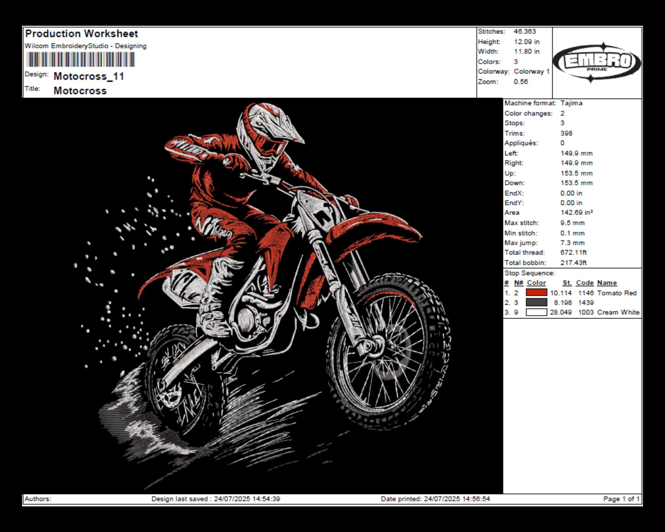 Motocross Embroidery Design | Dirt Bike Rider Jump | Biker Jacket Patch ...