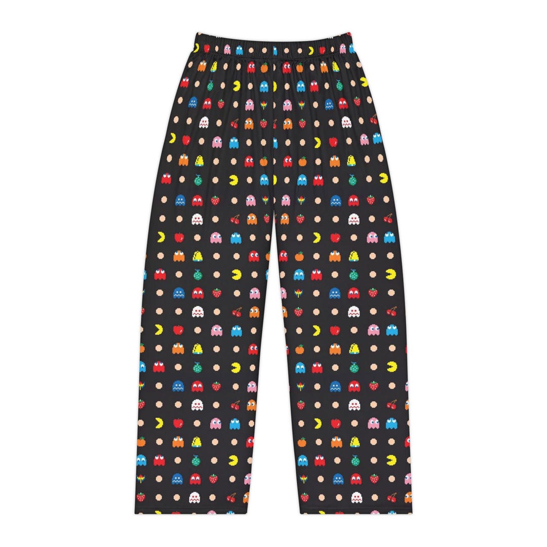 Retro Gaming Pajama Pants, Gamer Lounge Pants, Fun Arcade Sleepwear ...