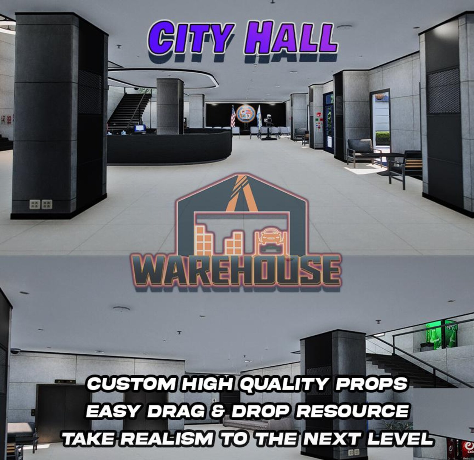 GTA V: City Hall | Custom Props | Fivem Ready | Optimized | High ...
