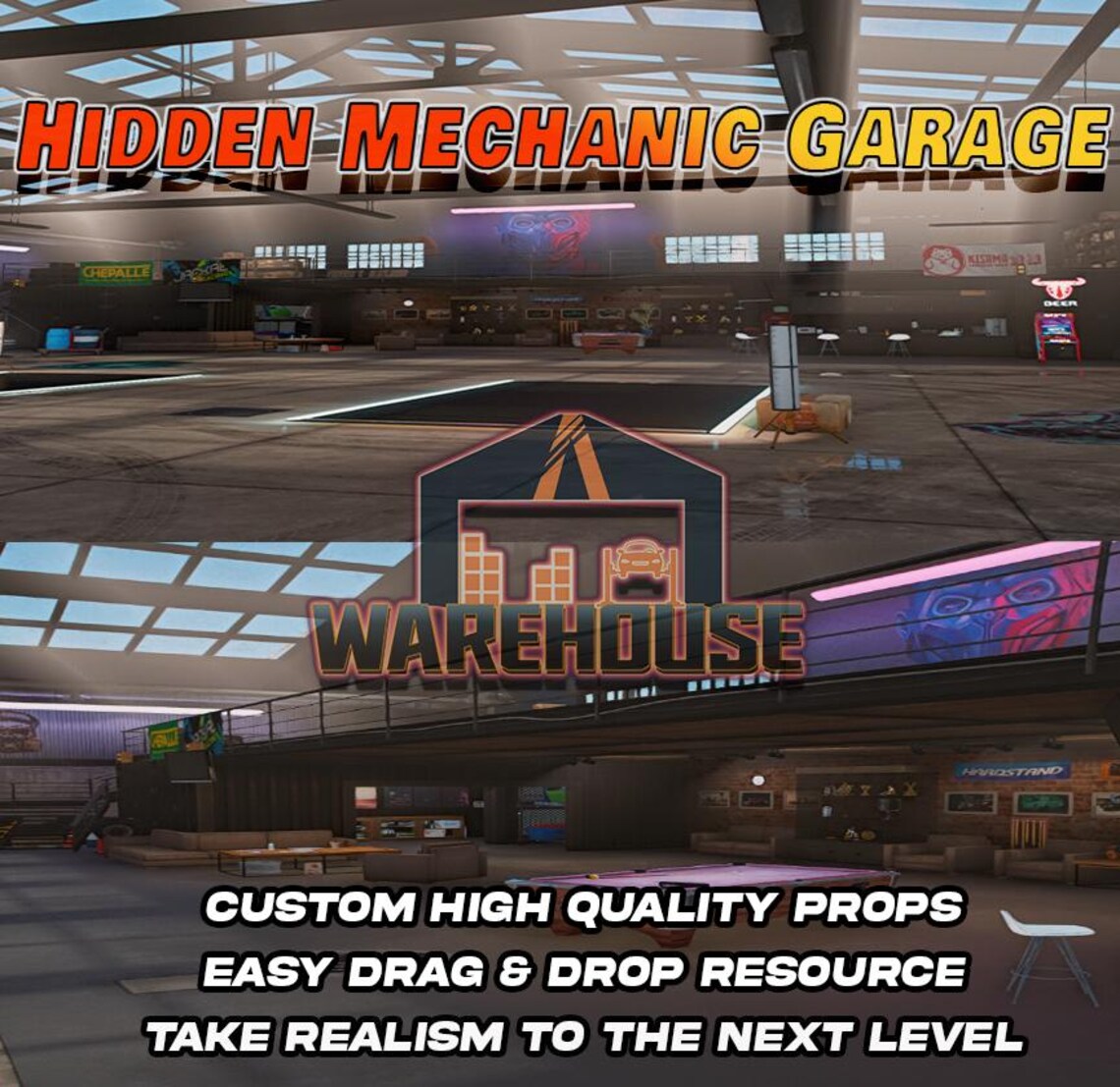 GTA V: Hidden Mechanic Garage | Custom Props | Fivem Ready | Optimized ...