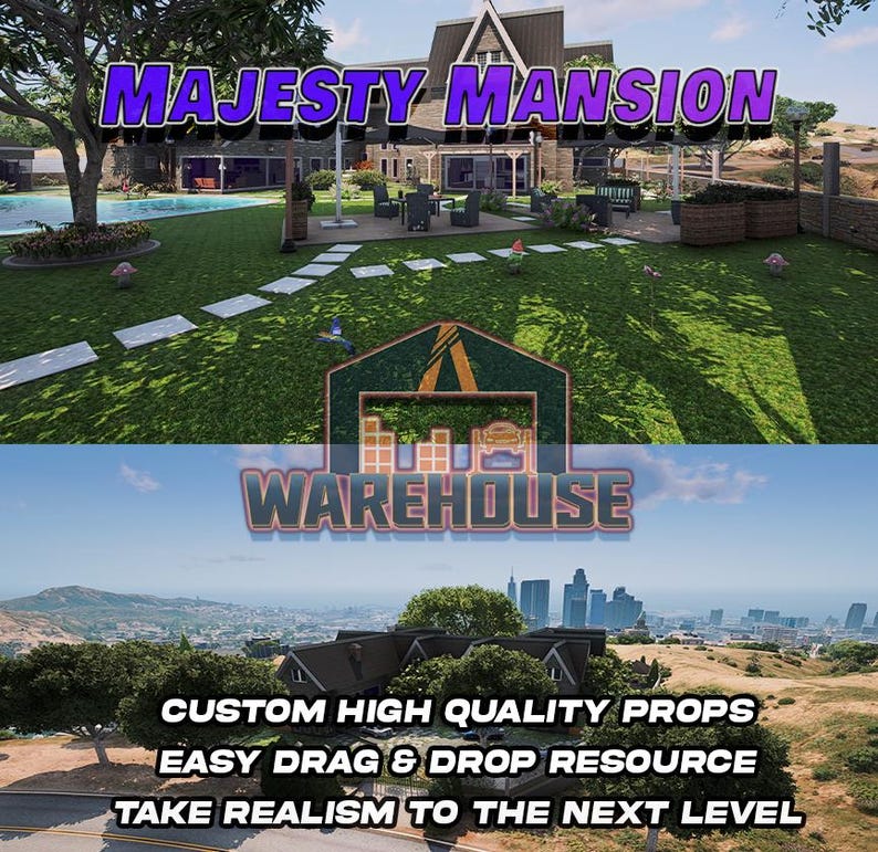GTA V: Majesty Mansion | Custom Props | Fivem Ready | Optimized | High ...