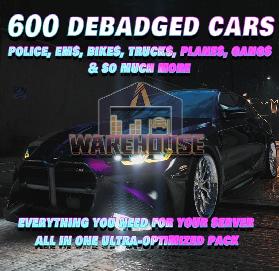GTA V: 600 Debadged Car Pack Fivem Ready Optimized High Quality Tos ...