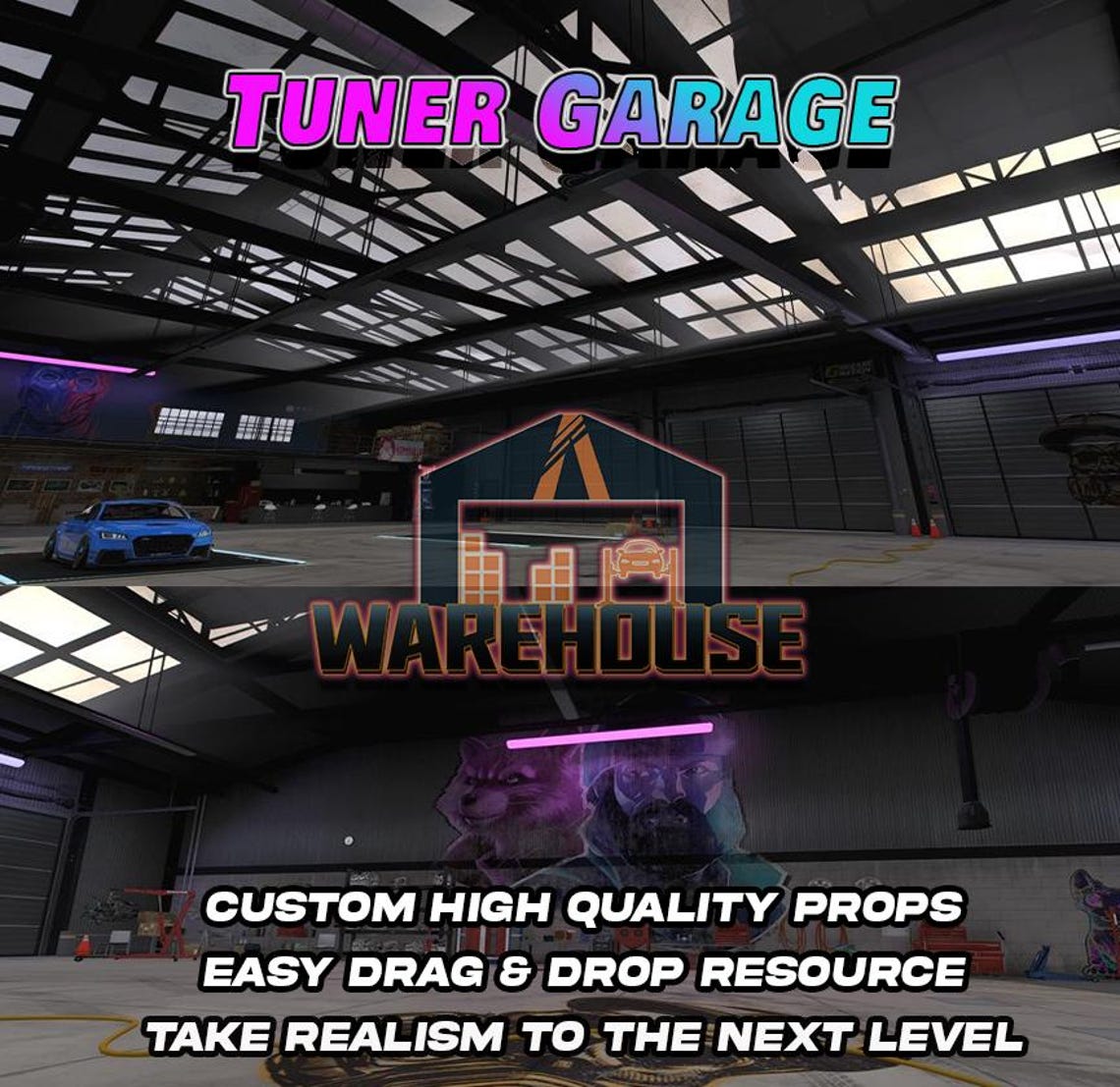 GTA V: Tuner Garage | Custom Props | Fivem Ready | Optimized | High ...