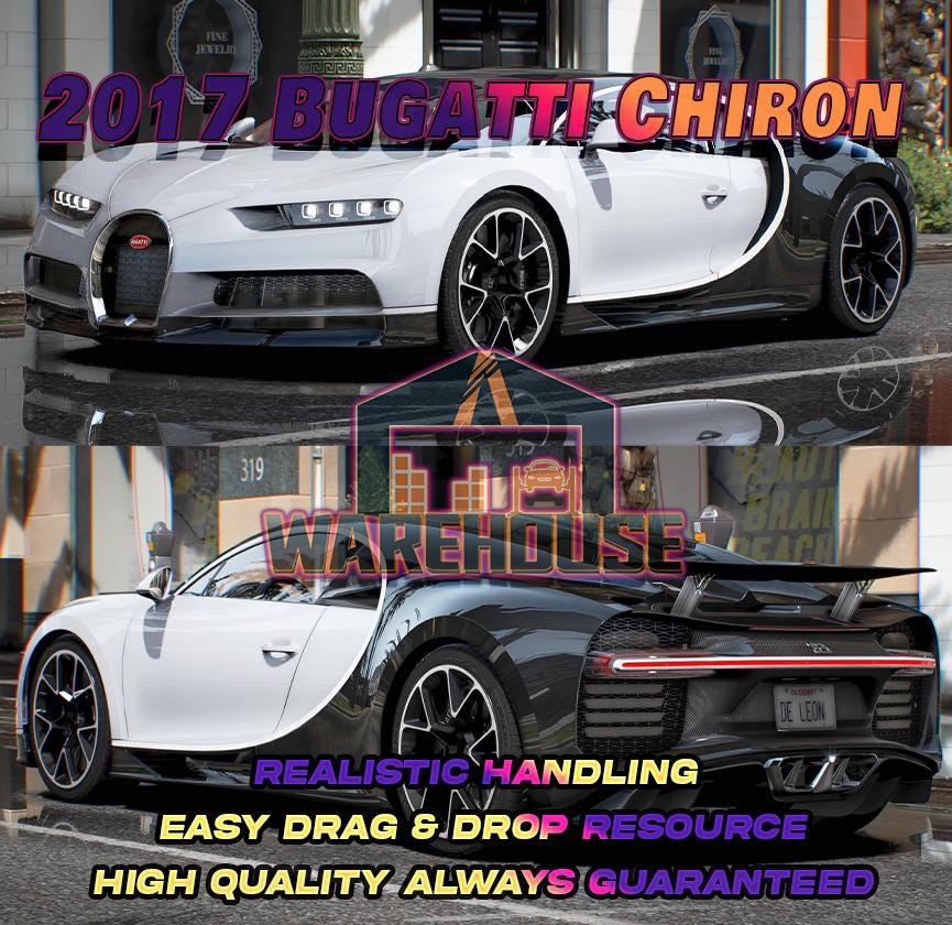 GTA V: 2017 Bugatti Chiron | Fivem Ready | Optimized | High Quality ...