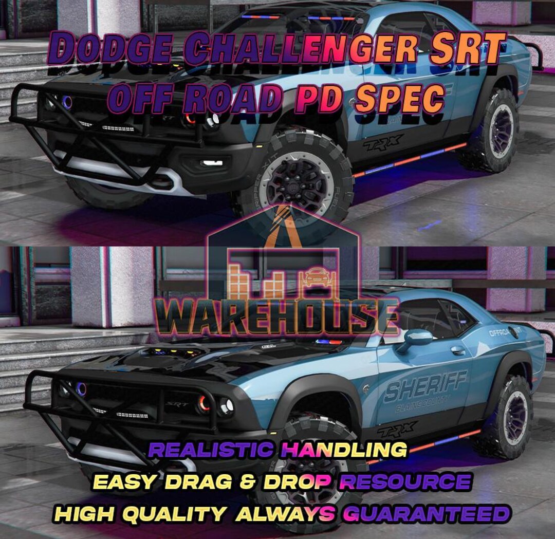 GTA V: Dodge Challenger SRT off Road Police | Fivem Ready | Optimized ...