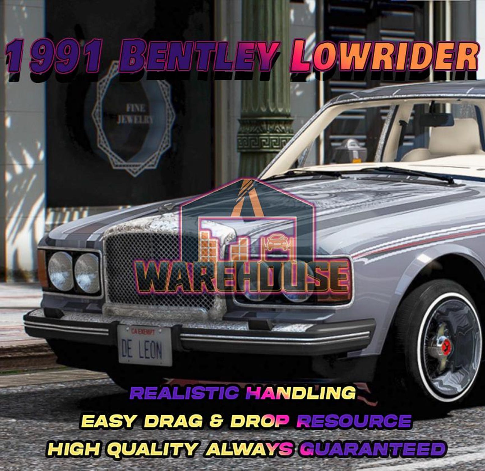 GTA V: 1991 Bentley Lowrider | Fivem Ready | Optimized | High Quality | Easy Installation | Fast ...