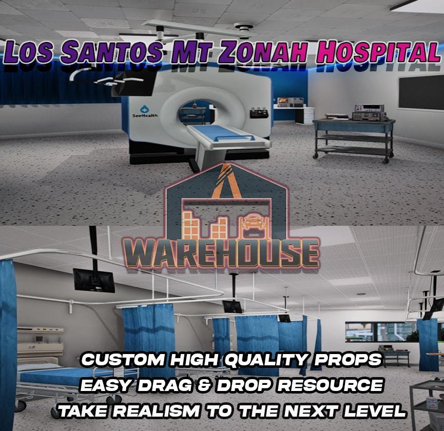 GTA V: Los Santos Mt Zonah Hospital | Custom Props | Fivem Ready | Optimized | High Quality ...