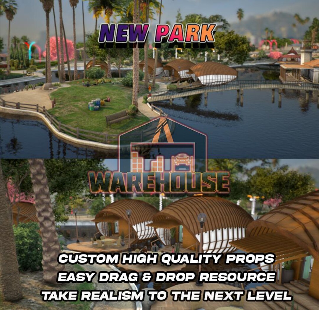 GTA V: New Park | Custom Props | Fivem Ready | Optimized | High Quality ...