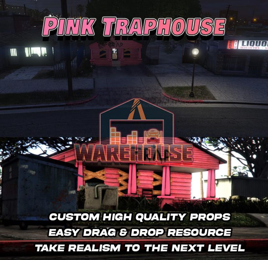 Gta V Pink Traphouse Custom Props Fivem Ready Optimized High