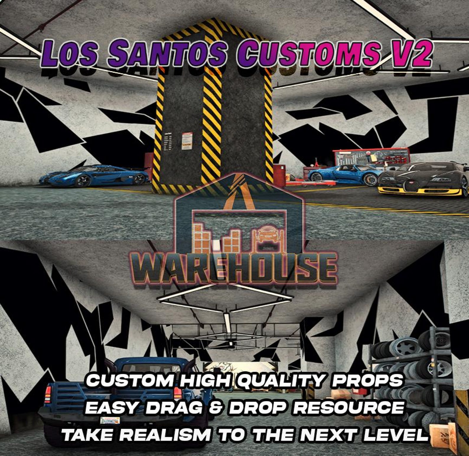 GTA V: Los Santos Customs V2 | Custom Props | Fivem Ready | Optimized ...