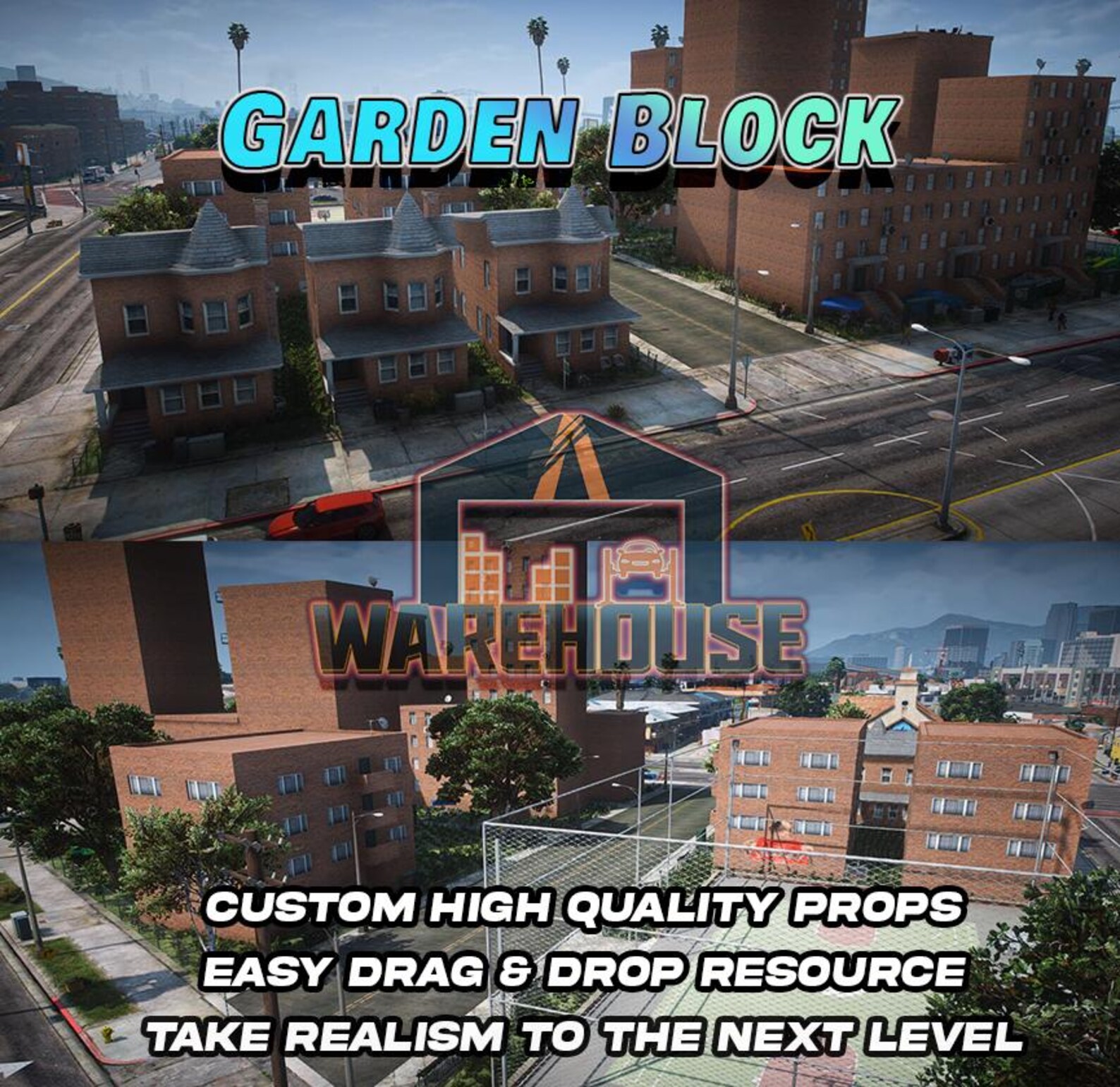 GTA V: Garden Block | Custom Props | Fivem Ready | Optimized | High ...