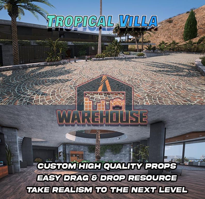 GTA V: Tropical Villa | Custom Props | Fivem Ready | Optimized | High ...