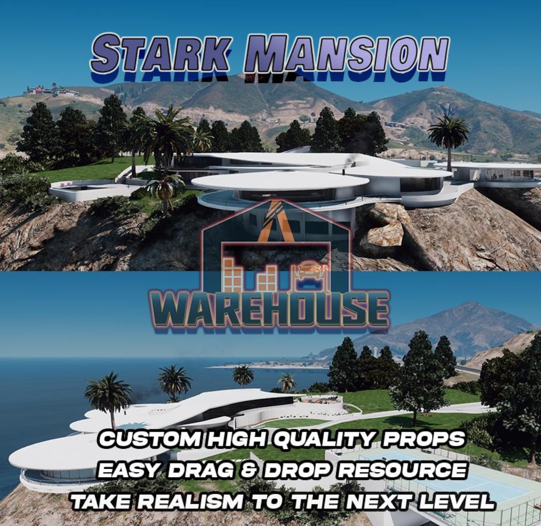 GTA V: Stark Mansion | Custom Props | Fivem Ready | Optimized | High Quality | Easy Installation ...