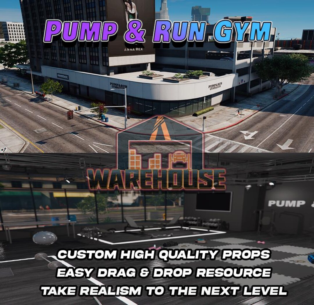 GTA V: Pump & Run Gym | Custom Props | Fivem Ready | Optimized | High ...