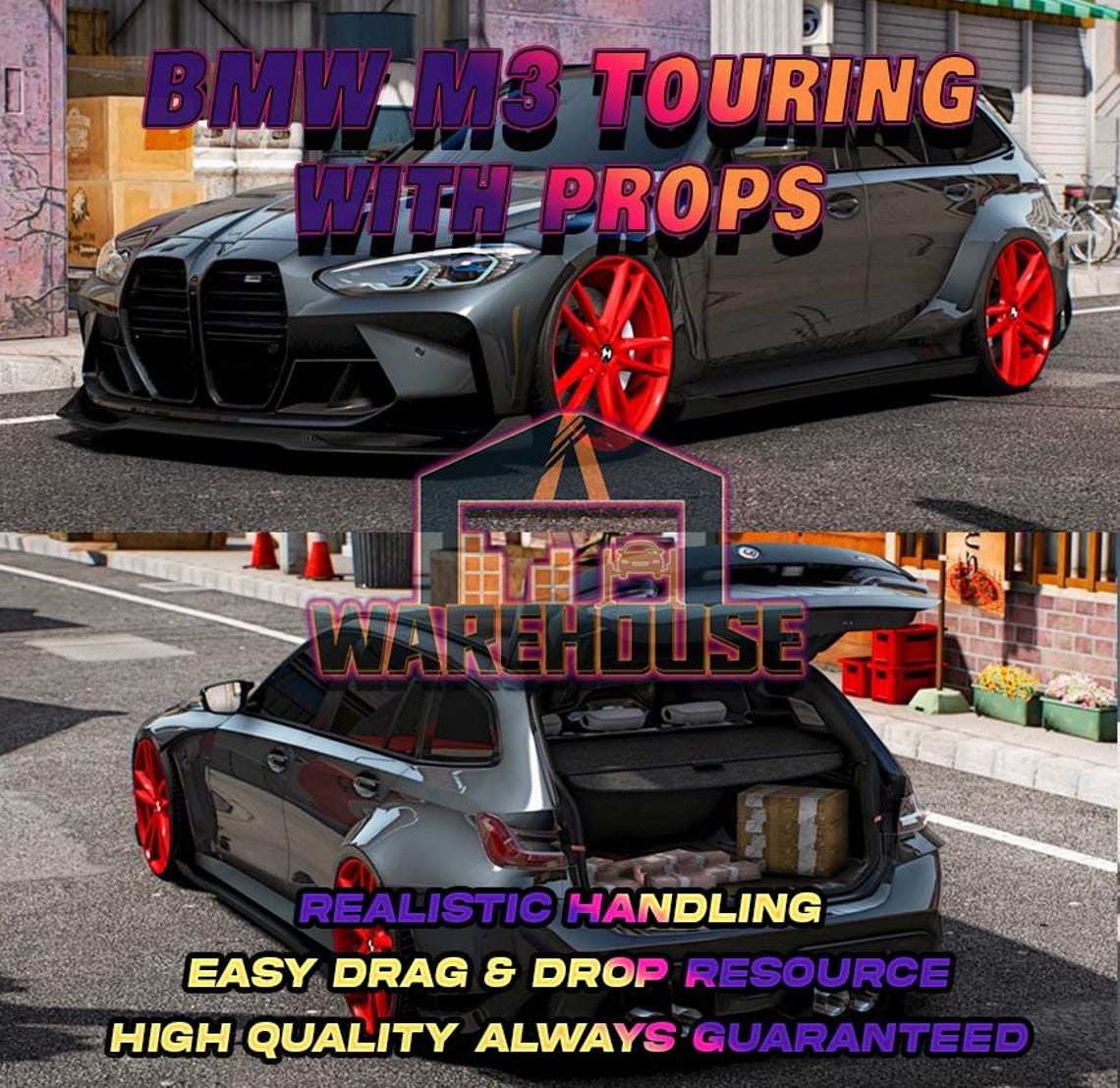 GTA V: BMW M3 Touring | Custom Props | Fivem Ready | Optimized | High ...