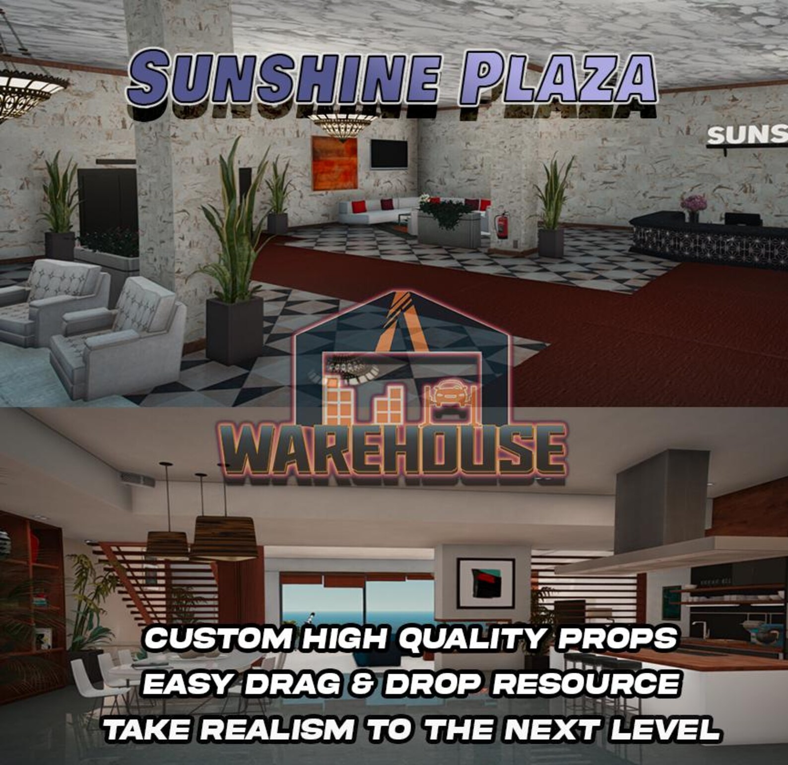 GTA V: Sunshine Plaza | Custom Props | Fivem Ready | Optimized | High ...