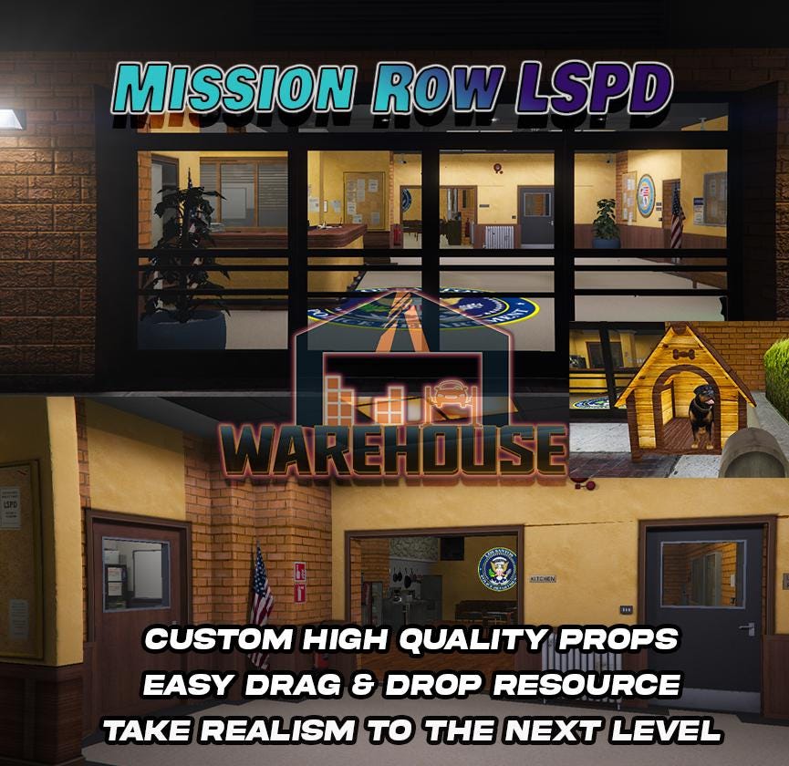 GTA V: Mission Row LSPD | Custom Props | Fivem Ready | Optimized | High ...