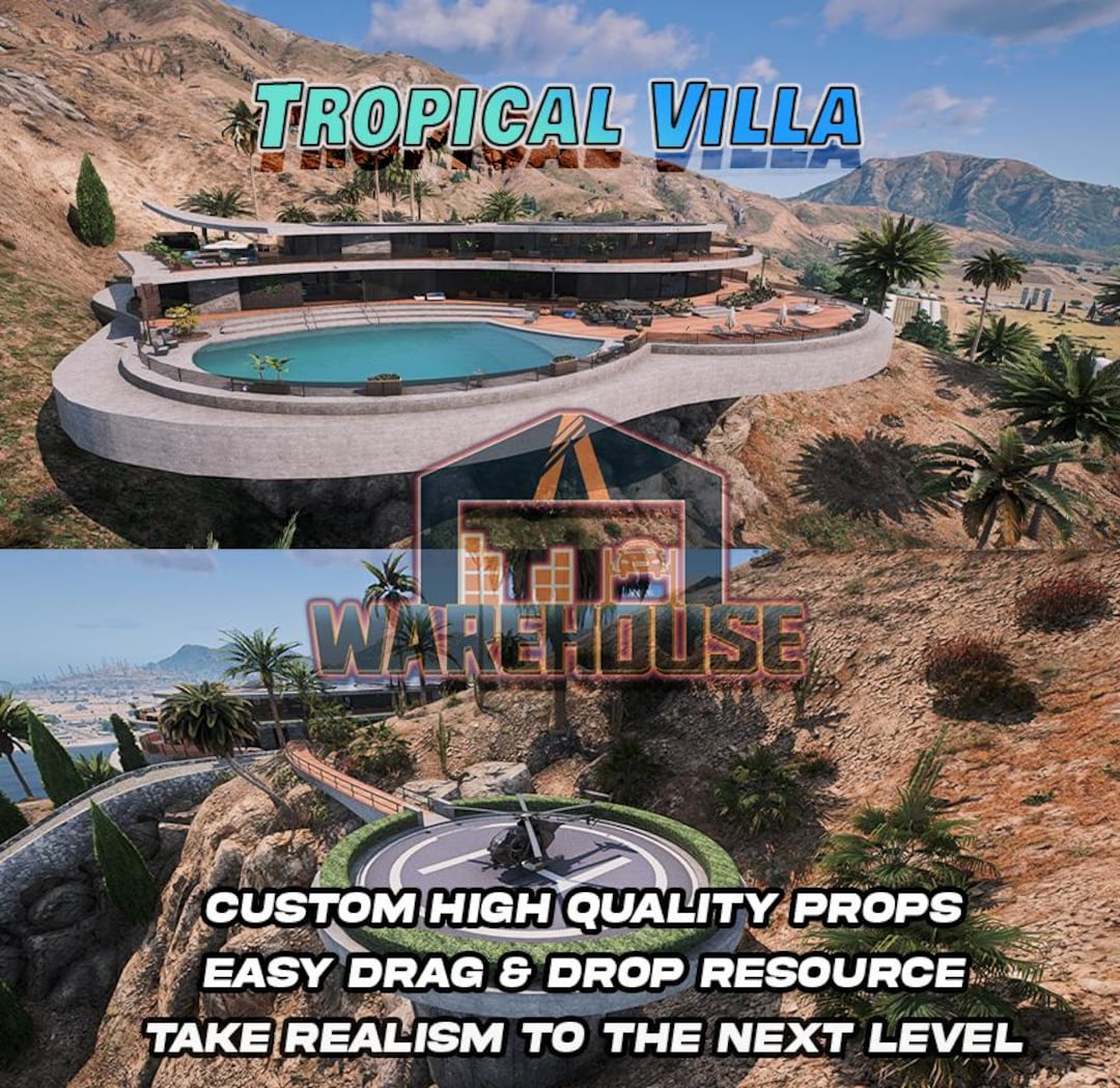 GTA V: Tropical Villa | Custom Props | Fivem Ready | Optimized | High Quality | Easy ...