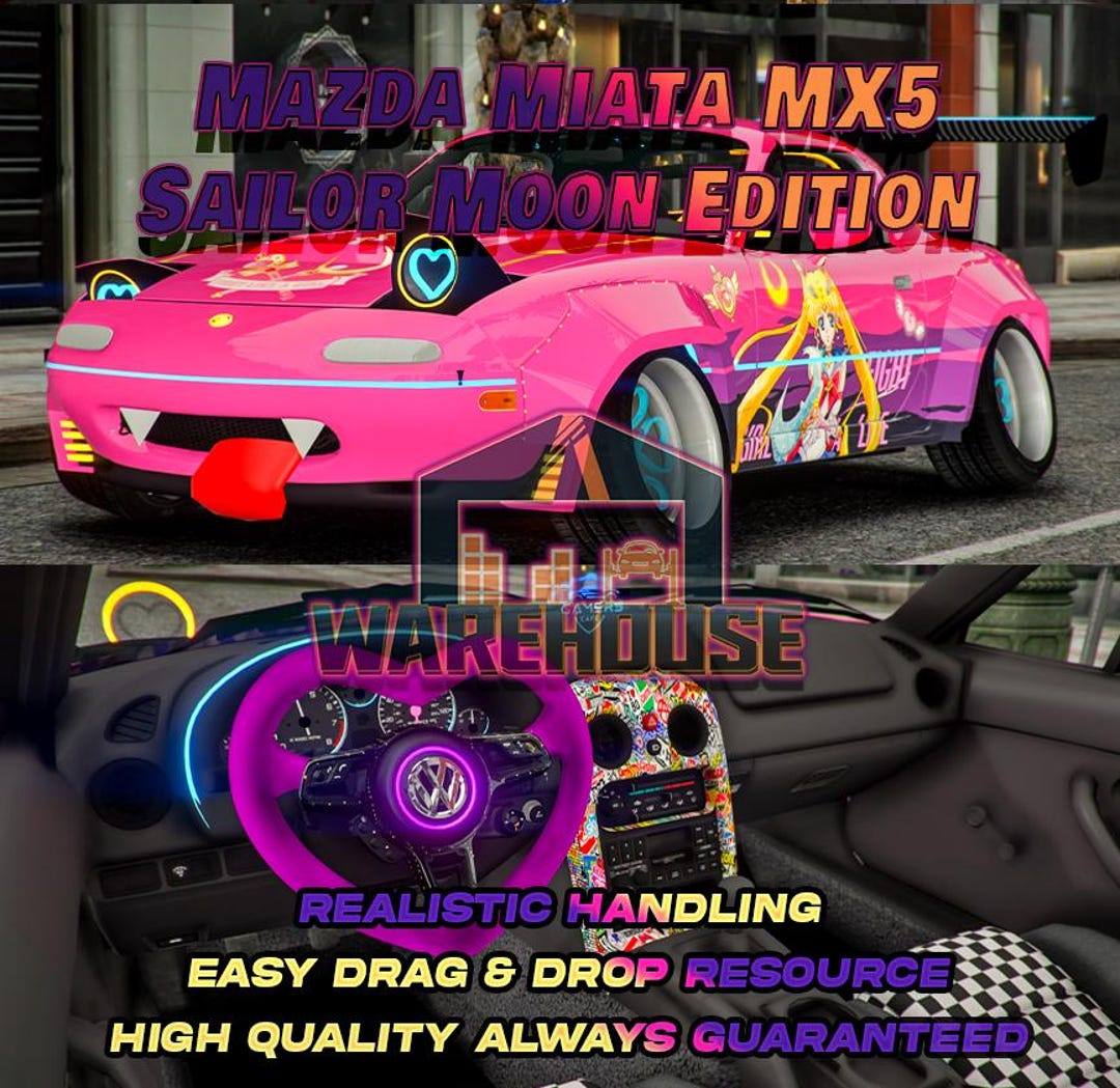 GTA V: Mazda Miata MX5 | Sailor Moon Edition | Fivem Ready | Optimized ...
