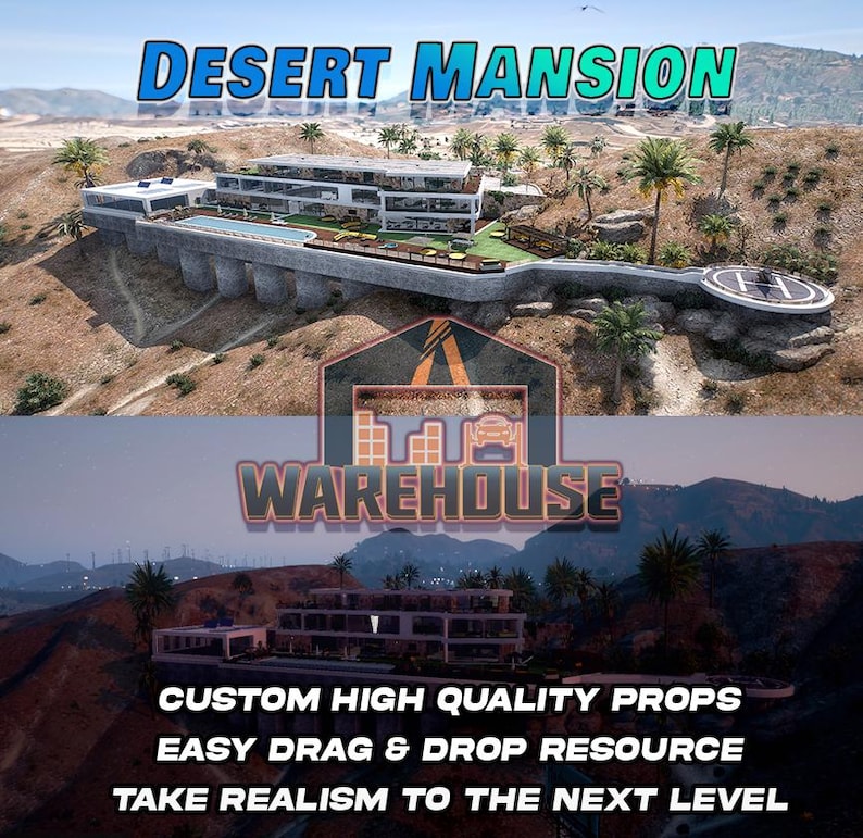 GTA V: Desert Mansion | Custom Props | Fivem Ready | Optimized | High ...