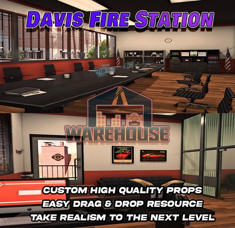 GTA V: Davis Fire Station | Custom Props | Fivem Ready | Optimized ...