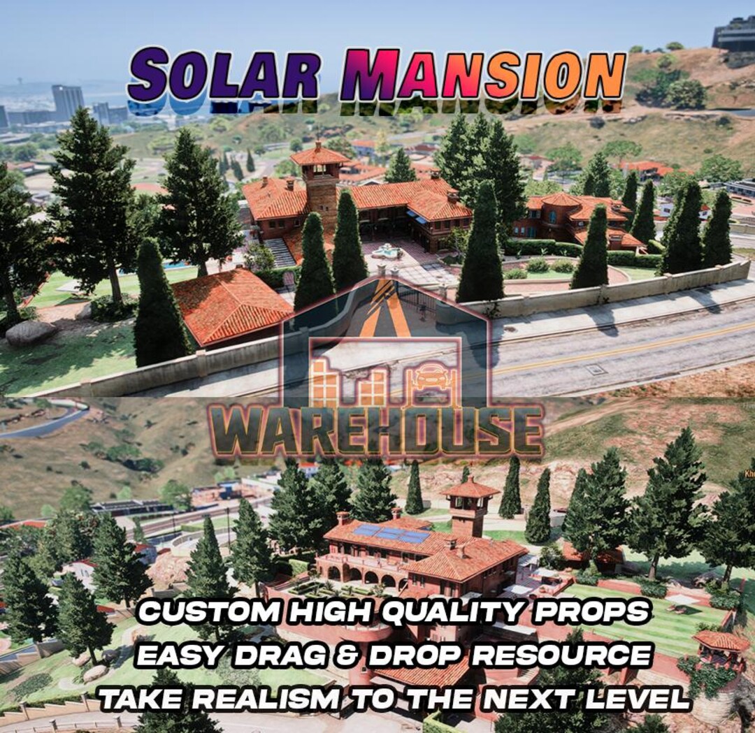 GTA V: Solar Mansion | Custom Props | Fivem Ready | Optimized | High ...