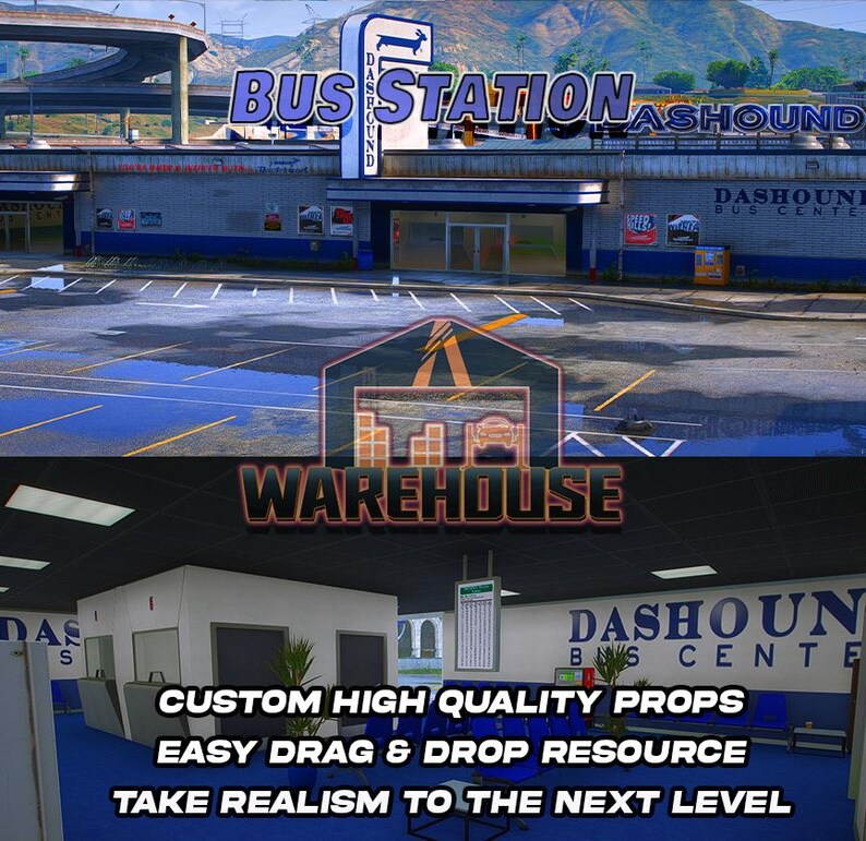 GTA V: Bus Station | Custom Props | Fivem Ready | Optimized | High ...