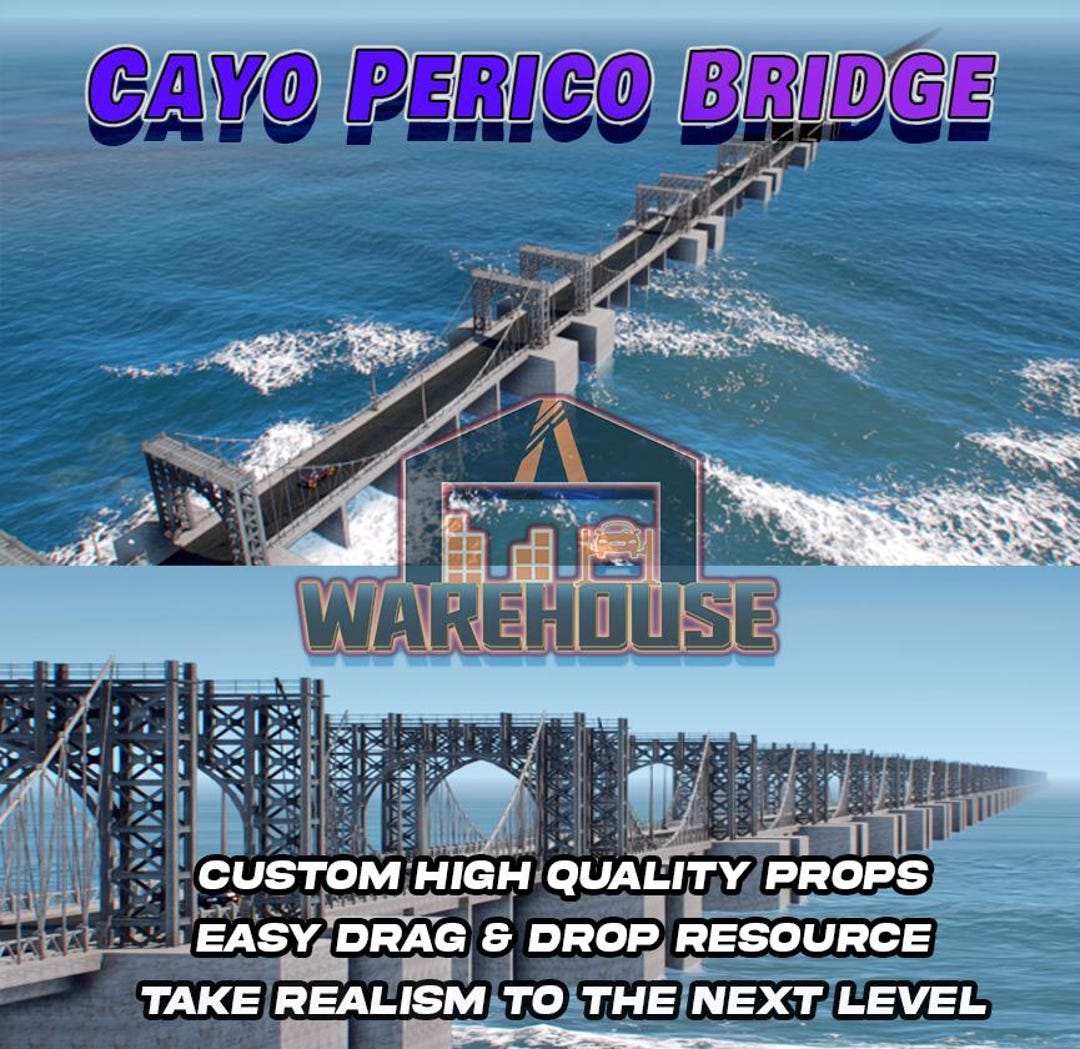 GTA V: Cayo Perico Bridge | Custom Props | Fivem Ready | Optimized ...