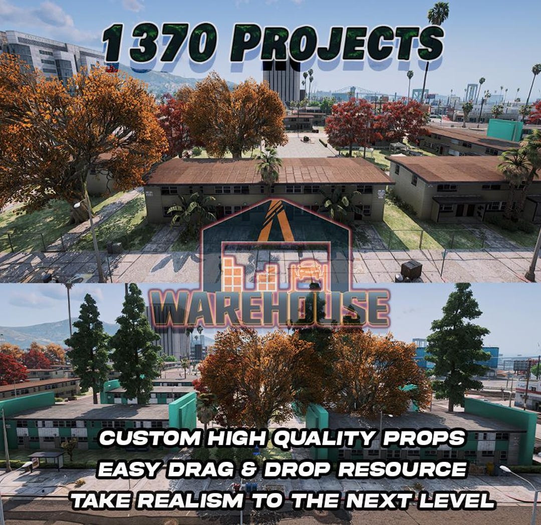 GTA V: 1370 Projetos | Custom Props | FiveM Ready | Otimizado | Alta ...