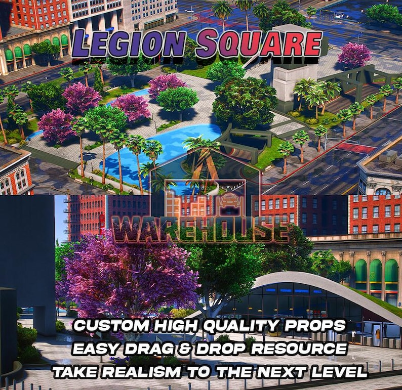 GTA V: Legion Square | Custom Props | Fivem Ready | Optimized | High ...