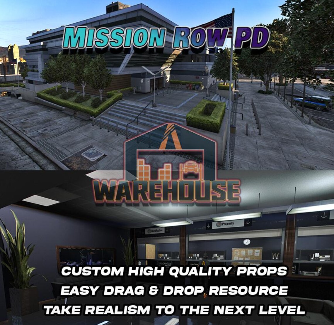GTA V: Mission Row PD | Custom Props | Fivem Ready | Optimized | High ...