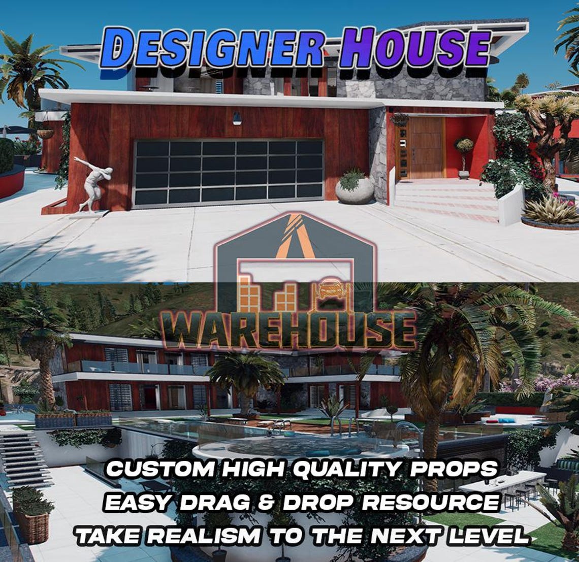 GTA V: Designer House | Custom Props | Fivem Ready | Optimized | High ...