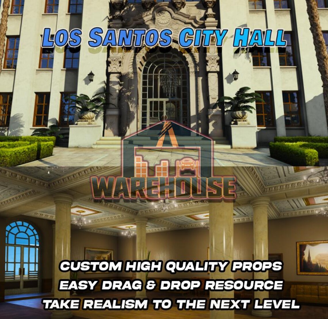 GTA V: Los Santos City Hall | Custom Props | Fivem Ready | Optimized ...