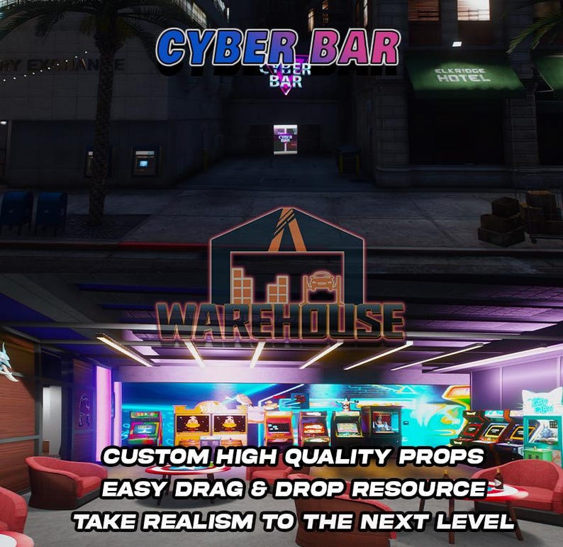 GTA V: Cyber Bar | Custom Props | Fivem Ready | Optimized | High ...