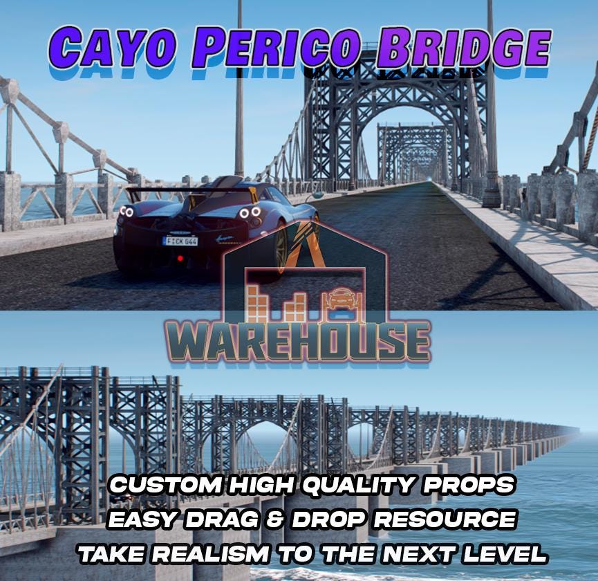 GTA V: Cayo Perico Bridge | Custom Props | Fivem Ready | Optimized ...